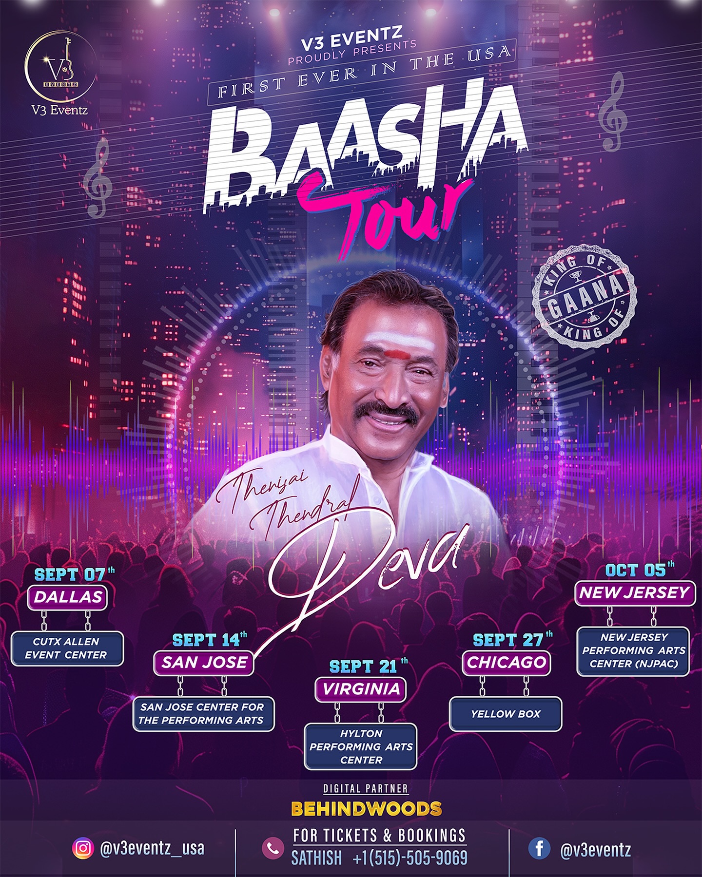 Deva’s Baasha Tour - Sep 5 2024 - CUTX Allen Event Center - Dallas ...